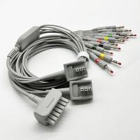 China Banana 4.0 Connector Nalong EKG Cable 3.6m Grey TPU Jacket 10 Lead Wires for sale