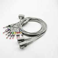 China Banana 4.0 Connector Nalong EKG Cable 3.6m Grey TPU Jacket 10 Lead Wires for sale