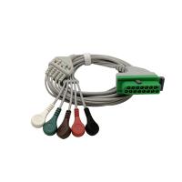 China 15Pin 3lead/5lead Compatible Direct Connect ECG Cable AHA 3.6m Fukuda Denshi for sale