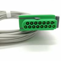 China 15Pin 3lead/5lead Compatible Direct Connect ECG Cable AHA 3.6m Fukuda Denshi for sale