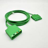China Single Pin ECG Extension Cable Compatible Drager MS16256 Green- 2m for sale