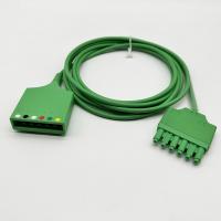 China Single Pin ECG Extension Cable Compatible Drager MS16256 Green- 2m for sale