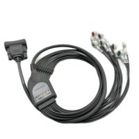 China 10 Lead ECG Holter Cable Snap Connector Compatible Beijing Meigaoyi MGY-02 for sale