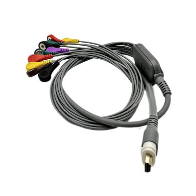 China Compatible Nalong RAGE-12 ECG Holter Cable 10 Lead TPU Material for sale