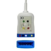 China 2.4m 12PIN GE ECG Trunk Cable 3 Or 5 Lead TPU Jacket material for sale