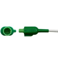 China 2.4m 12PIN GE ECG Trunk Cable 3 Or 5 Lead TPU Jacket material for sale