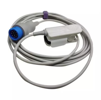 China Reusable Adult Spo2 Sensor Biocare 10pin Spo2 Sensor Cable Compatible For IM8 IM10 IM12 for sale
