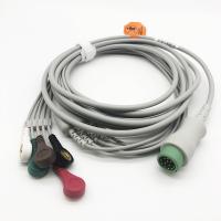 China Mindray IPM 8/10/12 ECG Cable  , Round 12 Pins 3 / 5 Lead 040-00961-00 EA6251B 3.6m for sale