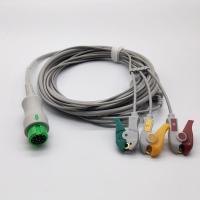 China Mindray IPM 8/10/12 ECG Cable  , Round 12 Pins 3 / 5 Lead 040-00961-00 EA6251B 3.6m for sale
