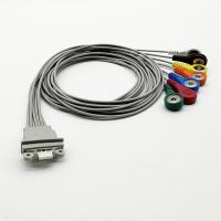 China Schiller Medilog AR12 Plus 7 Lead ECG Holter Patient Cable 1m Snap Connector for sale