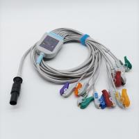 China TPU Jacket Mortara EKG Cable 12 Pin Hypertronix Connecto AHA/IEC Lead Color Coding for sale