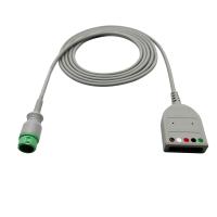 China Mindray / Edan / Goldway Ecg Trunk Cable With Lead Wires 12 Pin Snap 12 Months Warranty for sale