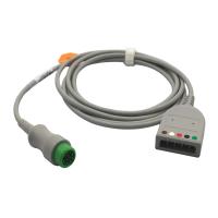 China Mindray / Edan / Goldway Ecg Trunk Cable With Lead Wires 12 Pin Snap 12 Months Warranty for sale