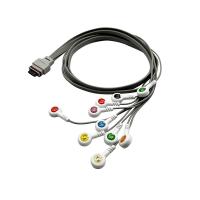 China Nihon Kohden Holter ECG Cable 10lead For  Recorder RAC-2512  1m TPU Jacket for sale