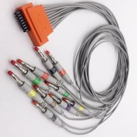China Cardioline 10 Lead ECG Cable 0.9m Holter Cable Snap Connector for sale