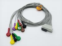 China 10 Lead Cardioline ECG Leadwire 0.9m 16 Pin Banana Connector AHA/IEC for sale