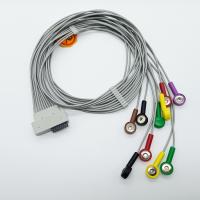 China 10 Lead Cardioline ECG Leadwire 0.9m 16 Pin Banana Connector AHA/IEC for sale