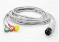 China Medical Ecg Lead Wires Cable , 5.0mm Dia Ecg Patient Lead Shielded Cable for sale