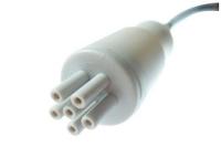 China Colin 5 Lead ECG Patient Cable 5.0mm Diameter 6 Hole Connector 3.6m Long for sale