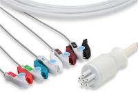 China Colin 5 Lead ECG Patient Cable 5.0mm Diameter 6 Hole Connector 3.6m Long for sale