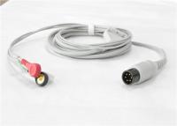 China Mindray / Goldway ECG Patient Cable , 6 Pin Medical Ecg Cable With Snap / Grabber for sale