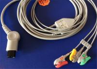 China Mindray / Goldway ECG Patient Cable , 6 Pin Medical Ecg Cable With Snap / Grabber for sale