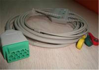 China GE Marqutte ECG Patient Cable With Cip / Snap 11 Pin Connector 2.7m Trunk Cable for sale