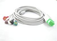 China Patient Ge Ecg Cables , 5 Lead GE One Piece ECG Cable CE / ISO Standard for sale