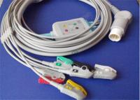 China HP 12 Pin 5 Lead Ecg Cable One Piece Type Double Shield Structures TPU Jacket 3.6m for sale