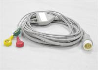 China HP / HP 3 Lead Patient Cable For Ecg Machine 12 Pin Connector 3.6m TPU for sale