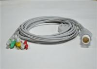 China HP / HP 3 Lead Patient Cable For Ecg Machine 12 Pin Connector 3.6m TPU for sale