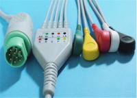 China Drager 5 Lead ECG Patient Cable For Patient Monitor 10 Pin Connector with pinch/snap end for sale