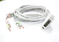 China Fukuda Denshi One Piece ECG Cable , Durable DB 15 Pin Connector Ecg Cable for sale