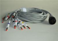 China Kanz PC - 103 / 104 EKG Cable 16 Pin Connector Grey Color TPU Material for sale