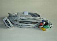 China Schiller AT1 / 2 EKG Cable With Long Screw DB 15 PIN Connector 5.0mm Dia for sale