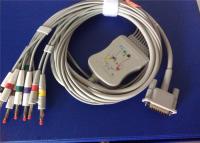 China Schiller AT1 / 2 EKG Cable With Long Screw DB 15 PIN Connector 5.0mm Dia for sale
