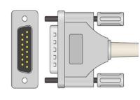 China Schiller AT3 / CS100 10 Lead EKG Cable Db 15 Pin Connector 5.0mm Diameter for sale