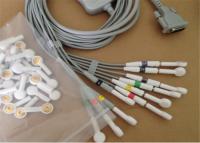 China Schiller AT3 / CS100 10 Lead EKG Cable Db 15 Pin Connector 5.0mm Diameter for sale
