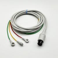 China Original Nihon Kohden 6pin One Piece ECG Patient Cable BJ-753P 3lead 3.6m for sale