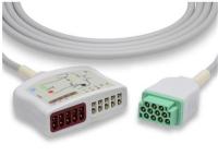 China 10 Lead EKG Cable For Solar Series GE Medical Responder 2000 2.4m Length for sale
