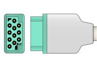 China 10 Lead EKG Cable For Solar Series GE Medical Responder 2000 2.4m Length for sale