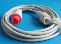 China AAMI Mindray / Spacelabs Ibp Cable , 6 Pin Connector Blood Pressure Cable for sale