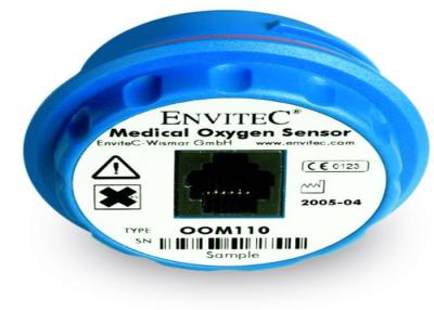 China Portable Medical Oxygen Sensor O2 Cell For Envitec 5 Seconds Response Time for sale