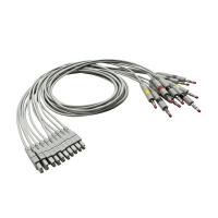 China GE Marquette MAC EKG Trunk Cable 12leads  2104723-001 22341809 AHA IEC 2.4M DB15 Connector for sale