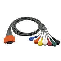 China ECG Holter Cable For Cardioline Walk400h 5 7or10 Lead Snap Connector 16pin for sale