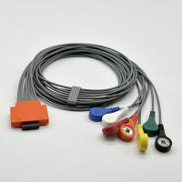 China ECG Holter Cable For Cardioline Walk400h 5 7or10 Lead Snap Connector 16pin for sale