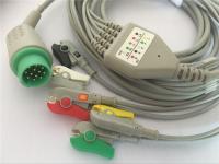 China Biolight 5 Lead ECG Disposable Ecg Lead Wires 12pin TPU Jacket for sale