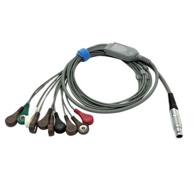 China Compatible Landcom 10-lead Recorder  ECG Holter Cable snap,10pin connector for sale