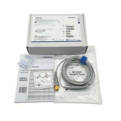 China Mindray Pediatric Neonatal Reusable Skin Temperature Probe MR404B 3m/10ft Gray Cable for sale