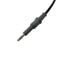 China Reusable Silicone Negative Plate Neutral Electrode Monopole 4.0 Banana Black for sale